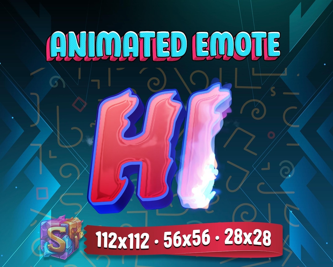 Animated Fire Mist Hi Emote, Twitch Streamer Emote, Ready to Use ...