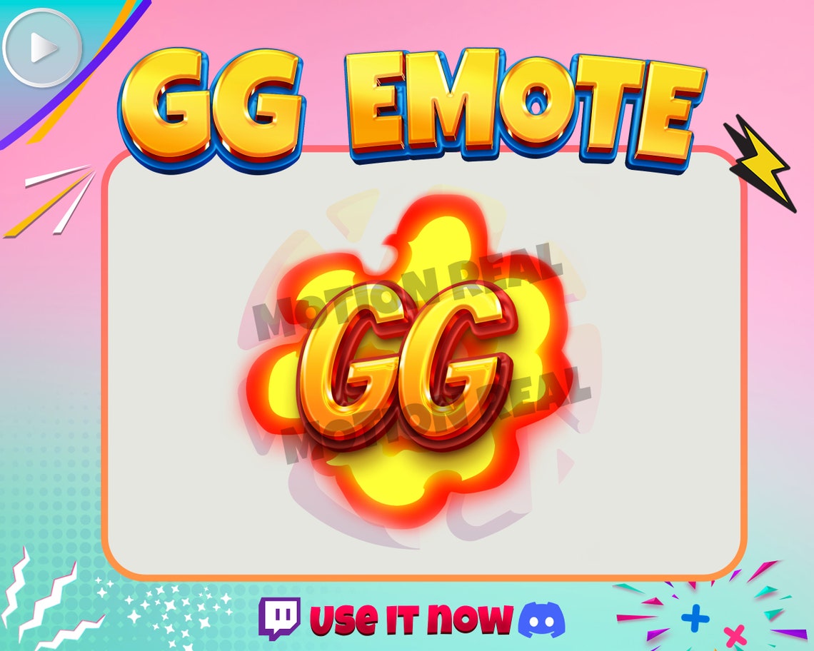 ANIMATED GG EMOTE Twitch Animated Emote Twitch Emote - Etsy