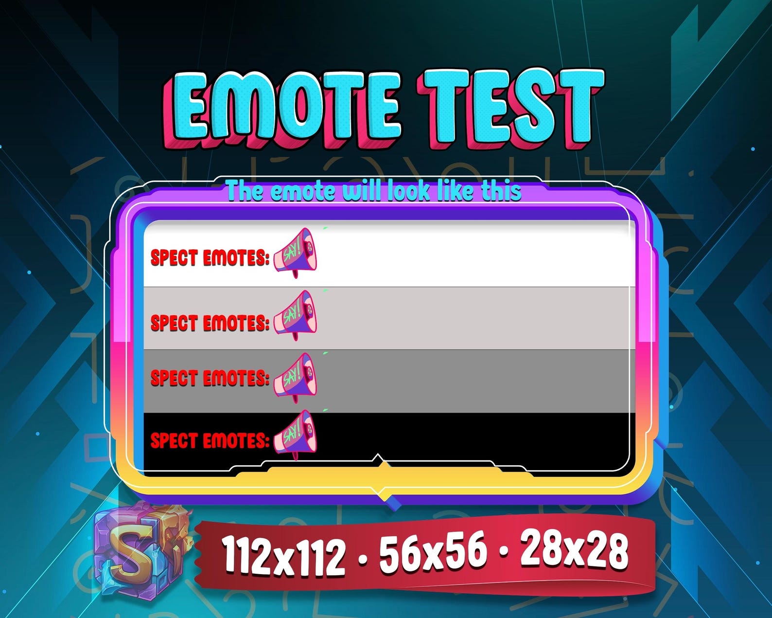 Animated Arcade Say? Emote, Twitch Streamer Emote, Ready to Use ...