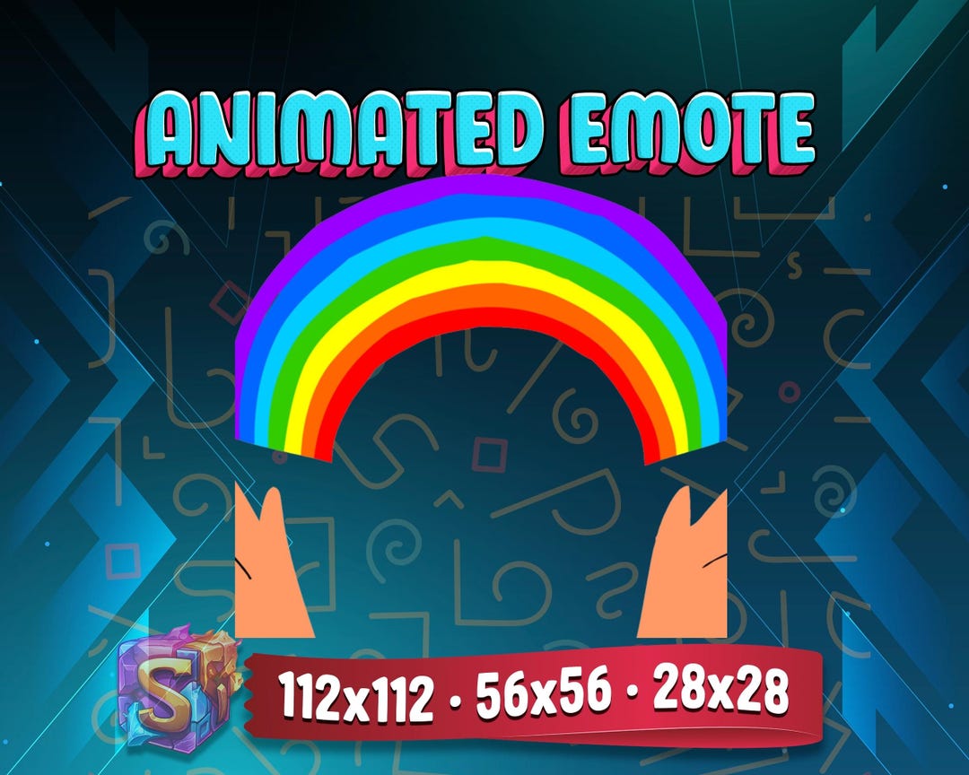 Animated Rainbow Emote, Twitch Streamer Emote, Ready to Use, Animated ...