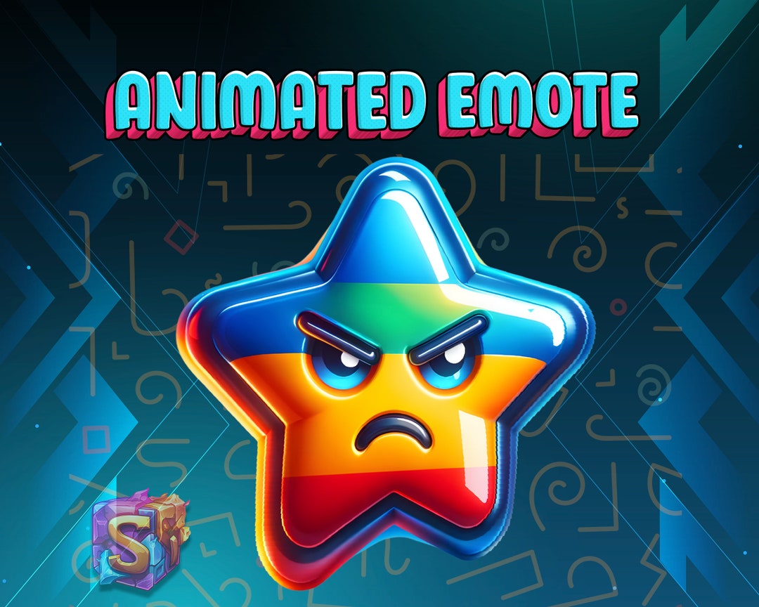 Animated Angry/happy Star Emote, Twitch Streamer Emote, Ready to Use ...