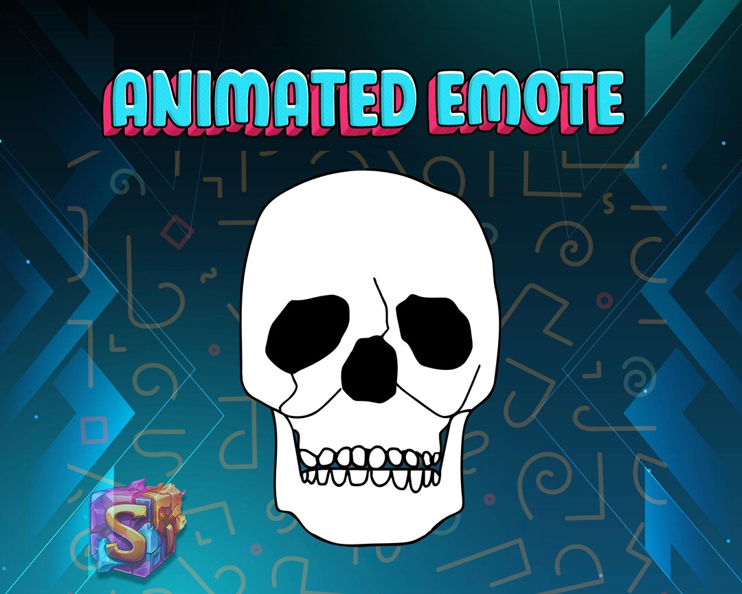 Animated Rotating Skull Emote, Twitch Streamer Emote, Ready to Use ...