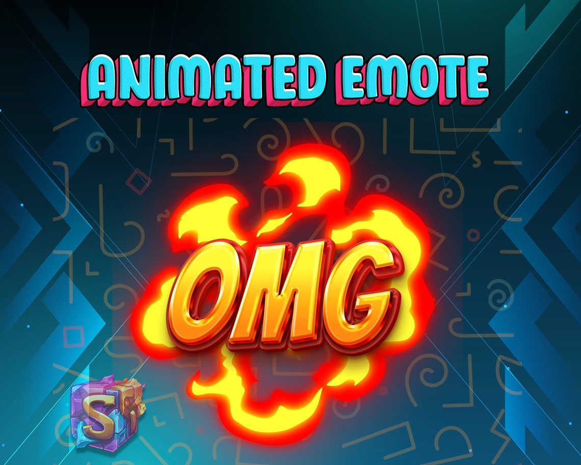 Animated Fire OMG Emote, Twitch Streamer Emote, Ready to Use, Animated ...