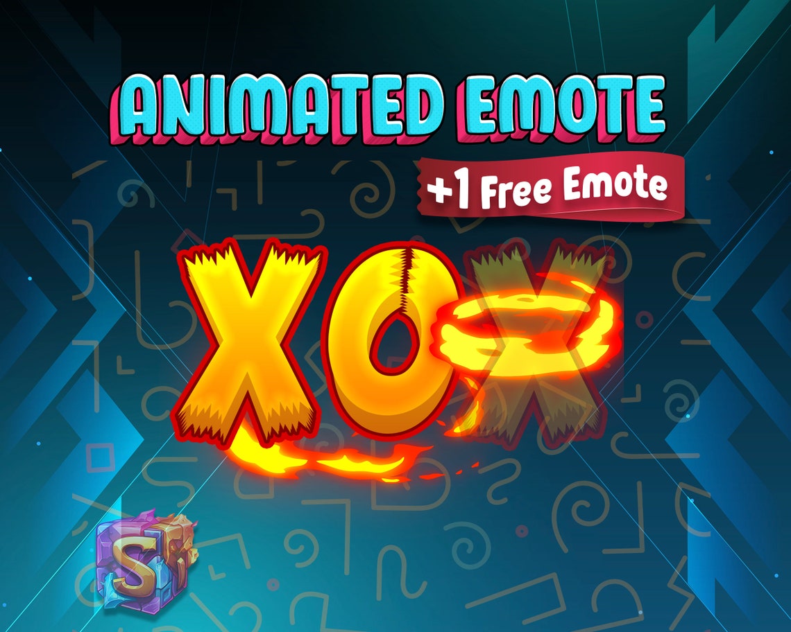 Animated Fire XOX Emote, Twitch Streamer Emote, Ready to Use, Animated ...