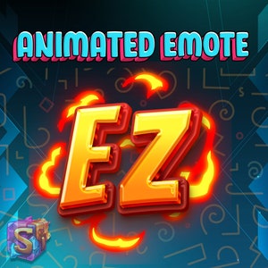 Animated Fire Ez Emote, Twitch Streamer Emote, Ready to Use, Animated ...