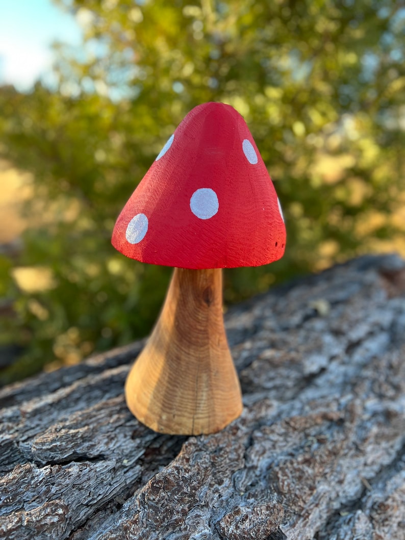 14 Inch Wooden Mushroom Carving - Etsy
