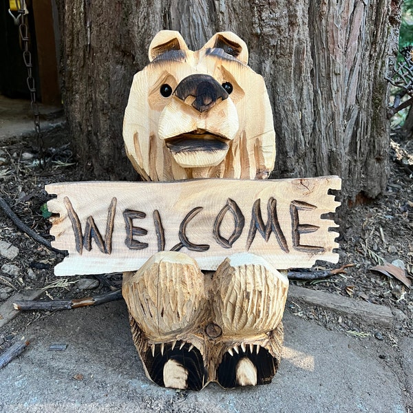 Bear Welcome Statue - Etsy