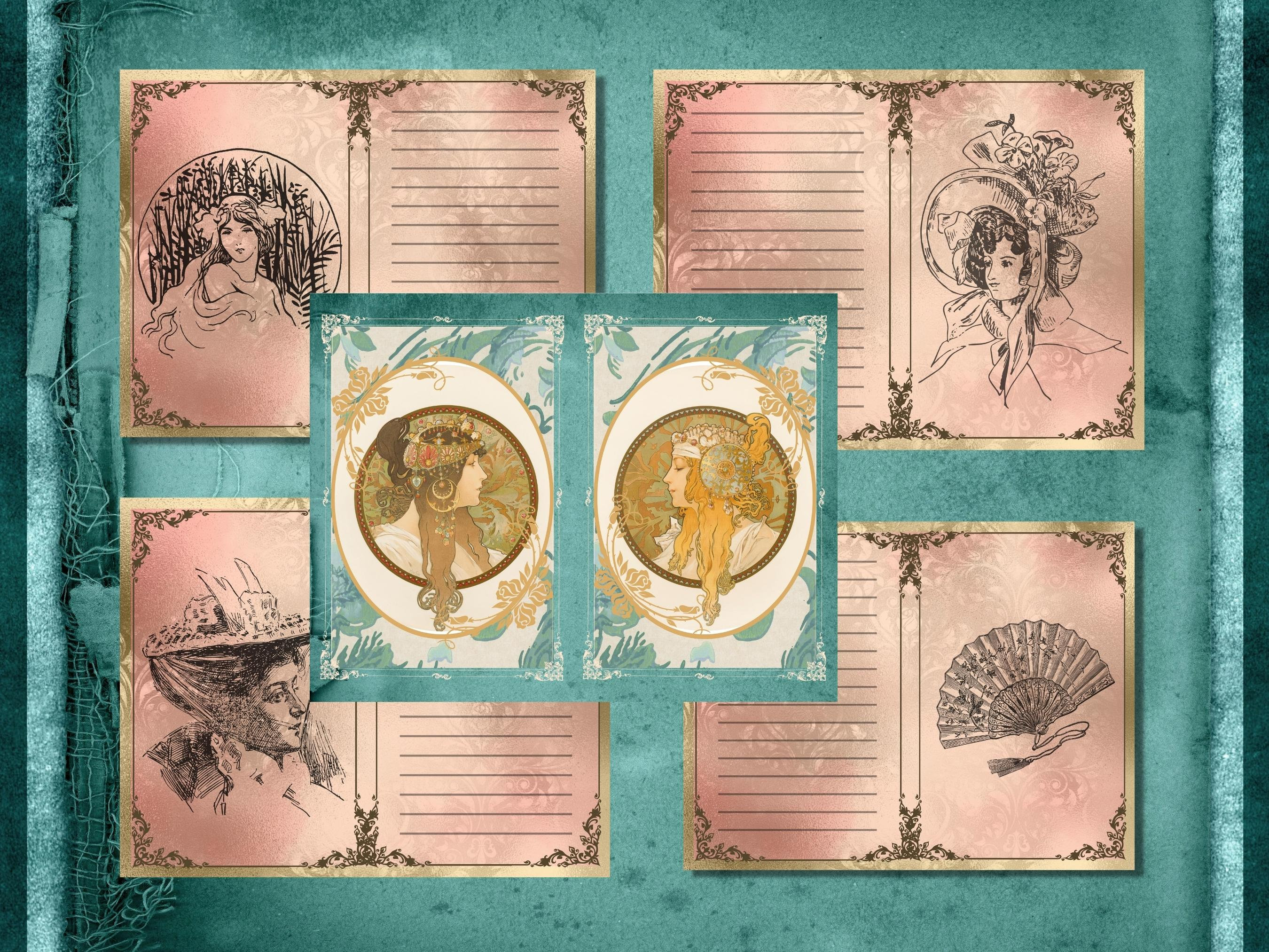 Vintage Women Junk Journal Pages PRINTABLE Victorian Women - Etsy