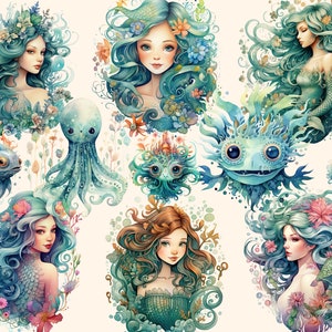 Enchanted Ocean PNG Clipart Bundle Fantasy Images Seaworld PNG ...