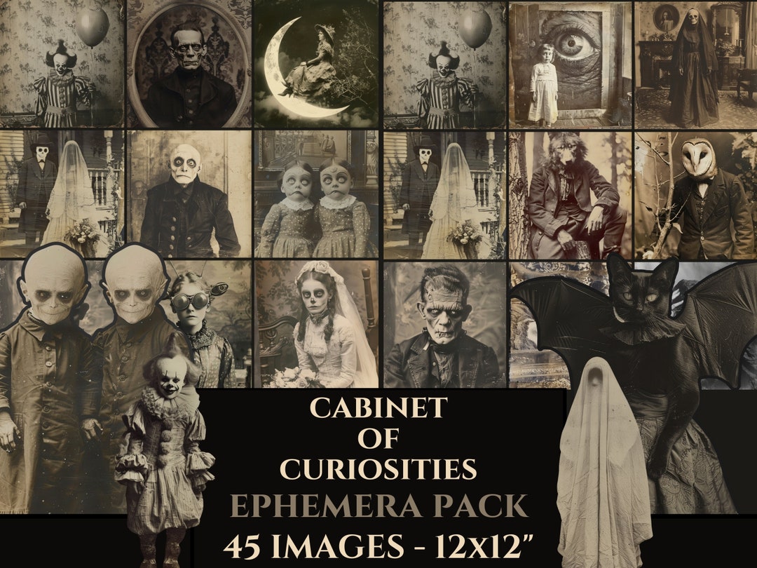 Cabinet of Curiosities Spooky Ephemera PRINTABLE Vintage Oddities ...