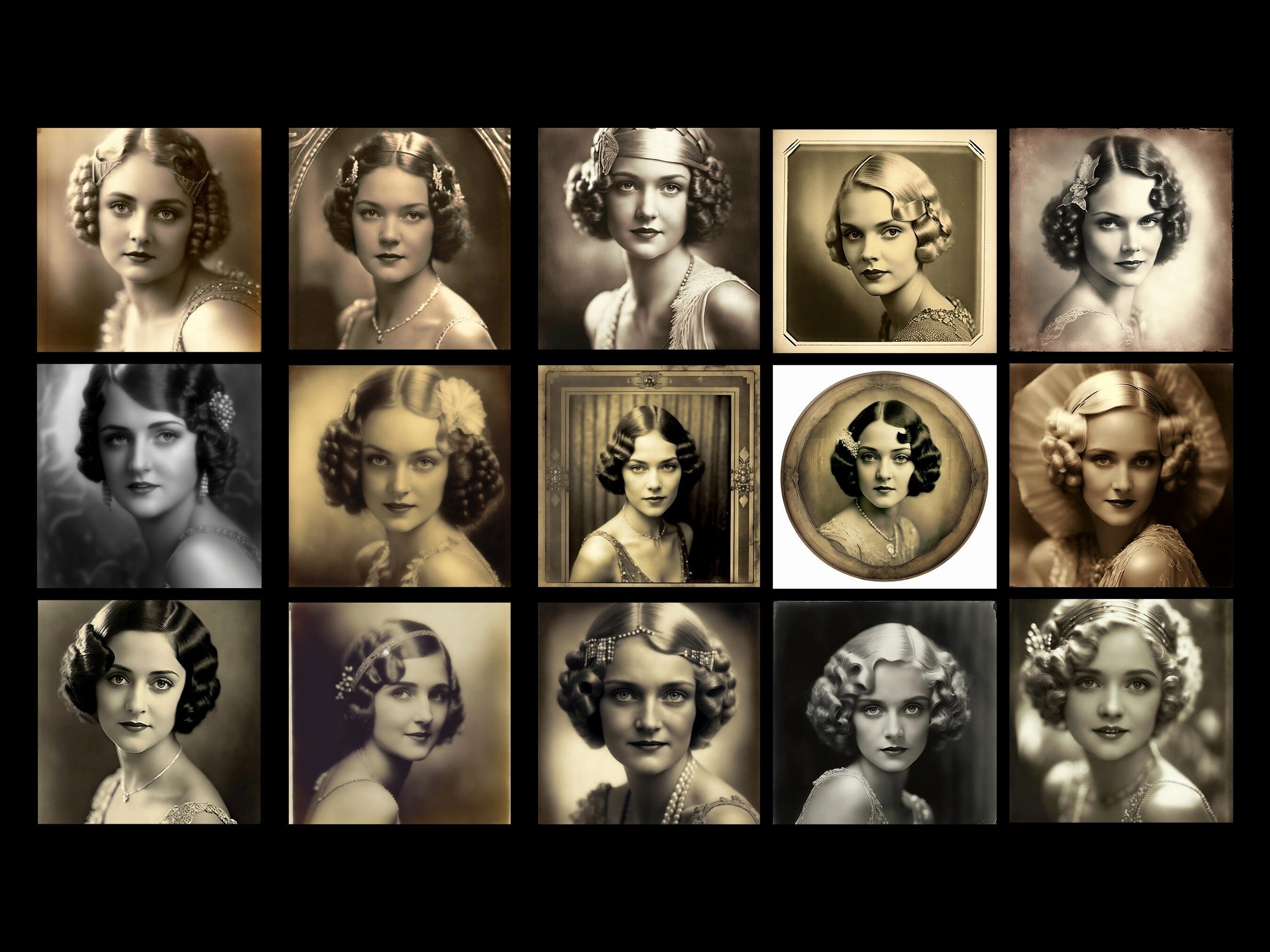 Art Deco Women Portrait Photo Set PRINTABLE 1920s Vintage Women Photos ...