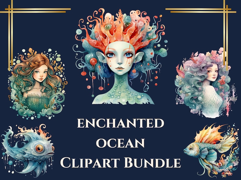 Enchanted Ocean PNG Clipart Bundle Fantasy Images Seaworld PNG ...