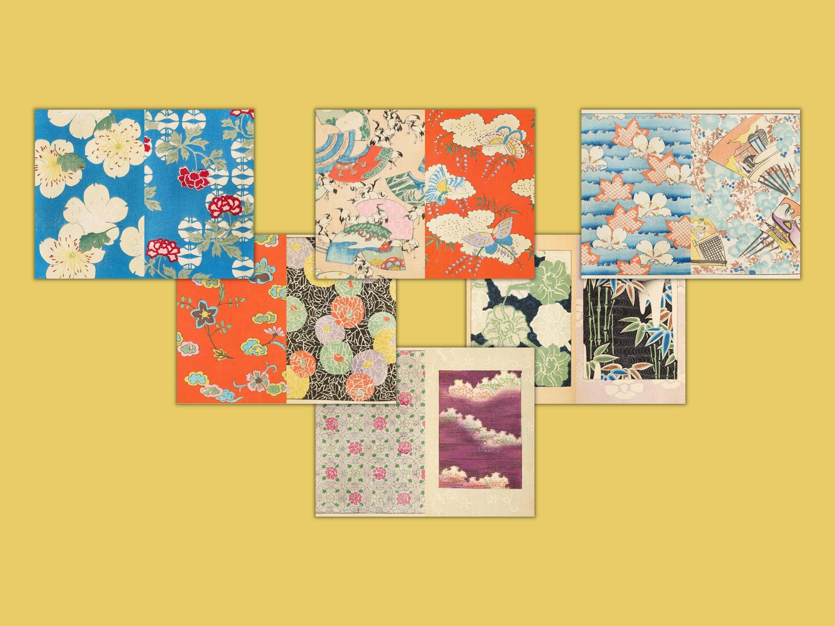 Vintage Bijutsukai DIGITAL Japanese Papers Asian Junk Journal Pages ...