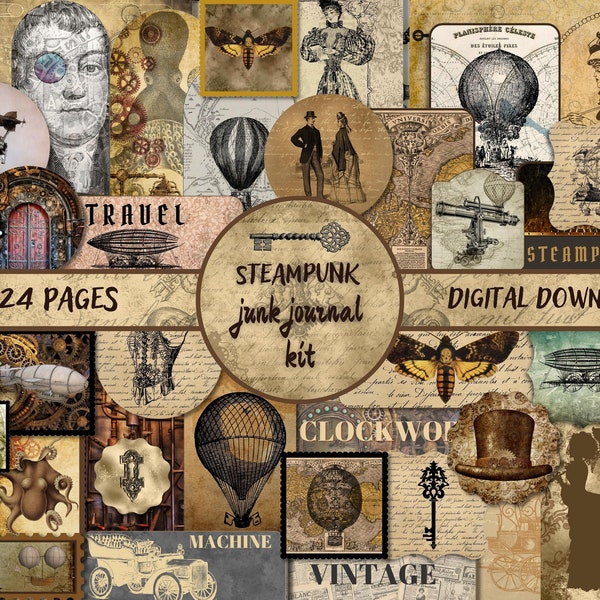 Steampunk Collage - Etsy