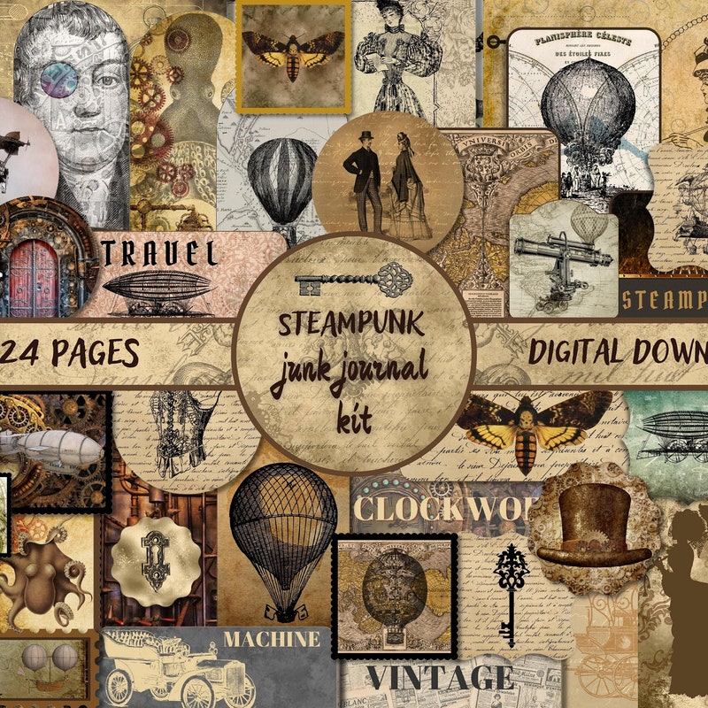 Steampunk Collage - Etsy