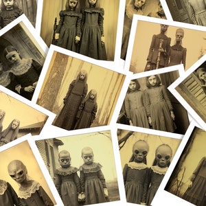 Victorian Creepy Twins Spooky Ephemera Pack PRINTABLE Vintage Oddities ...