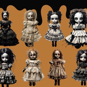 Creepy Haunted Dolls PNG Clipart Bundle Horror Images Scary Dolls PNG ...