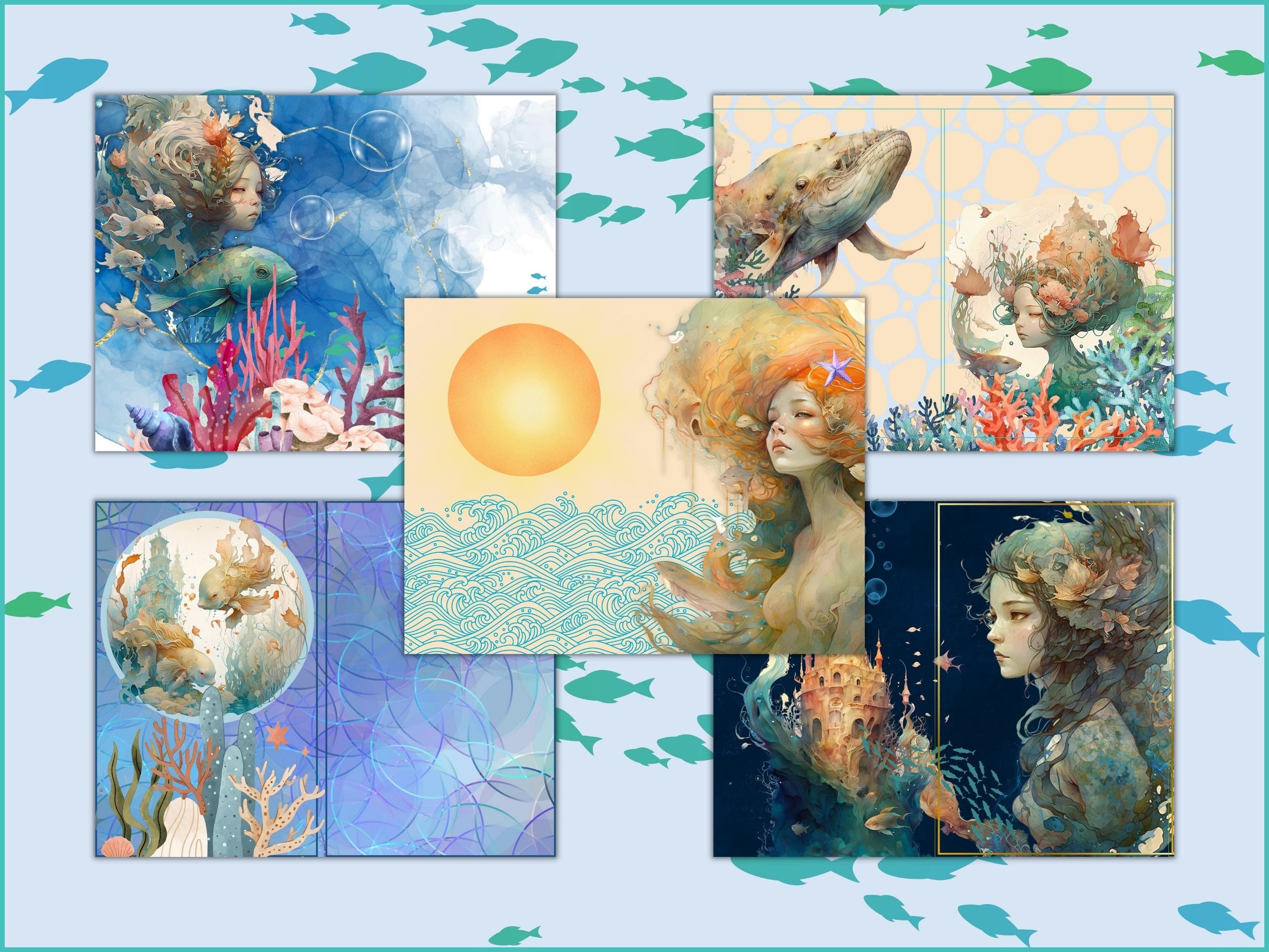 Underwater Fantasy Sea Junk Journal Kit PRINTABLE Ocean - Etsy