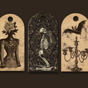 Gothic Junk Journal Halloween Tags PRINTABLE Horror Ephemera Macabre ...