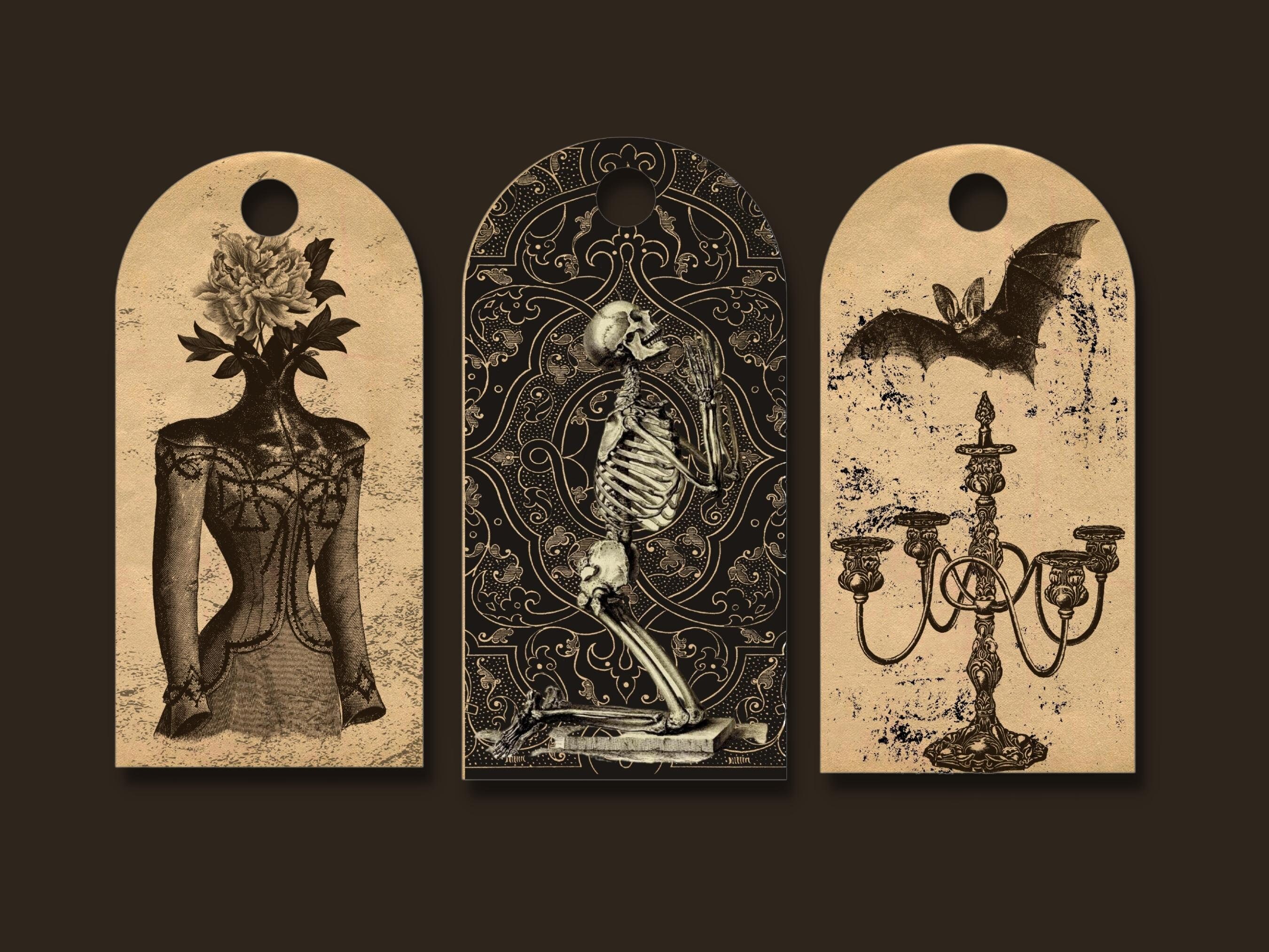 Gothic Junk Journal Halloween Tags PRINTABLE Horror Ephemera Macabre ...