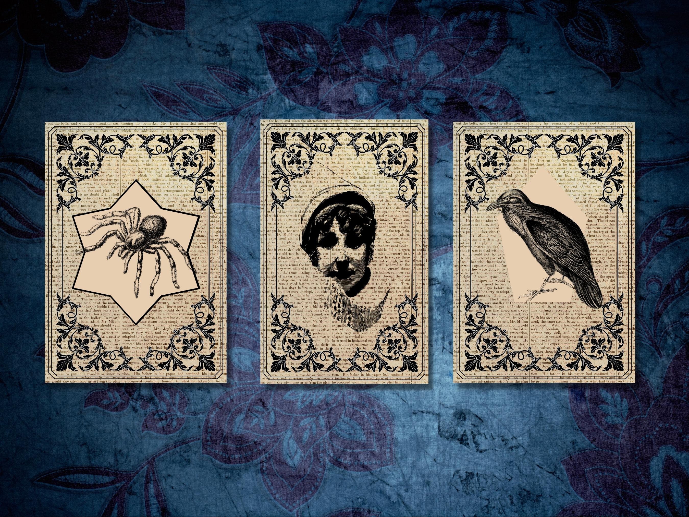 GOTHIC Printable Artist Trading Cards Witch Ephemera Pack Printable ...