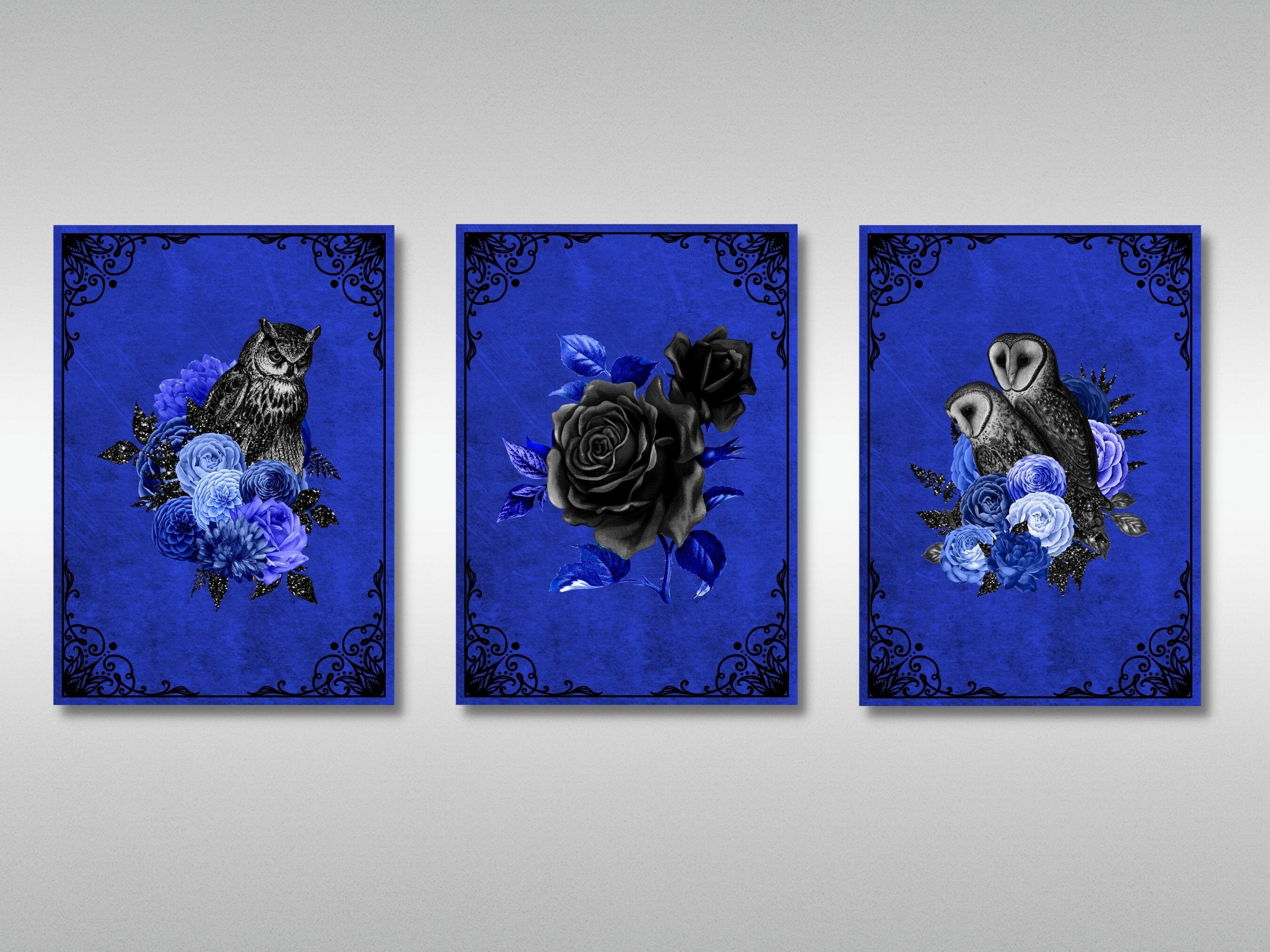 Royal Blue Gothic Artist Trading Cards Printable Horror - Etsy