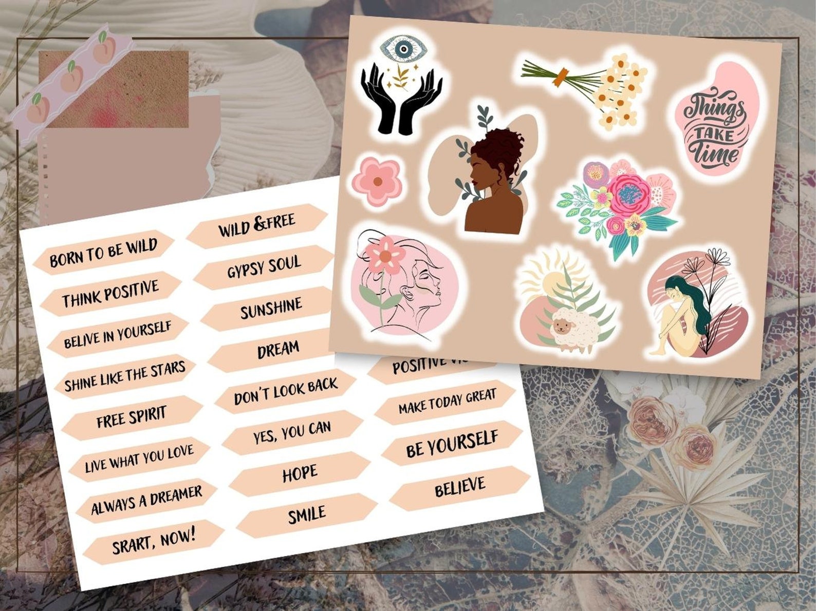 BOHO Junk Journal Kit Boho Ephemera Pack BOHO Collage Sheets Scrapbook ...