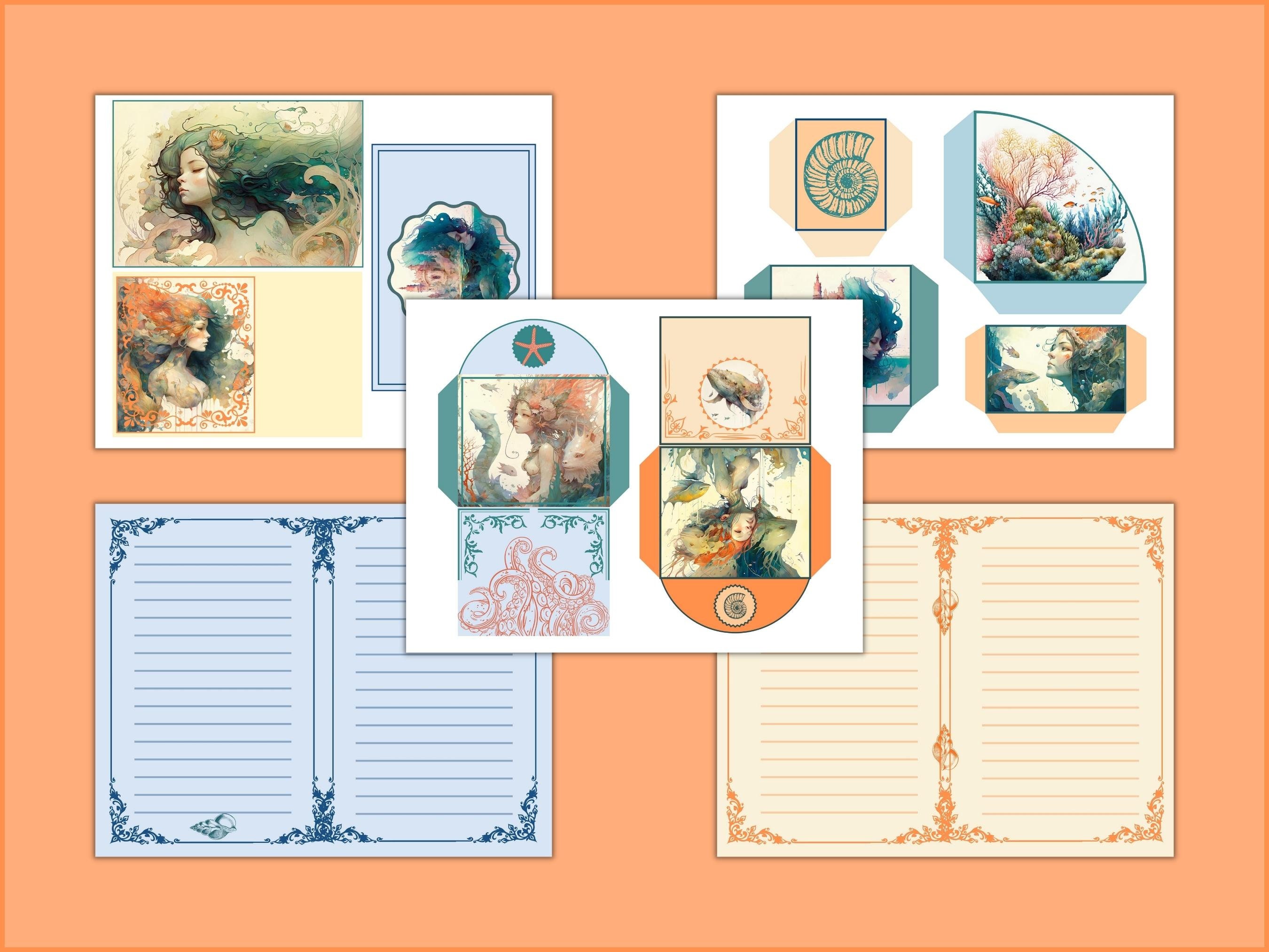 Underwater Fantasy Sea Junk Journal Kit PRINTABLE Ocean - Etsy