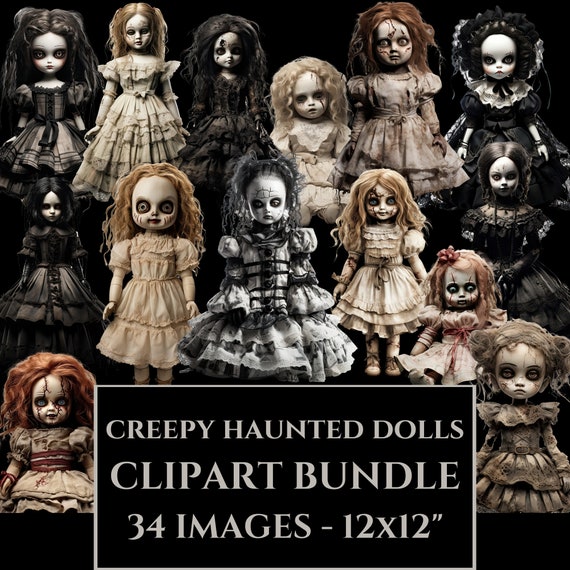 Creepy Haunted Dolls PNG Clipart Bundle Horror Images Scary Dolls PNG Commercial Use Transparent Background Halloween Clipart Eerie Dolls Etsy Canada