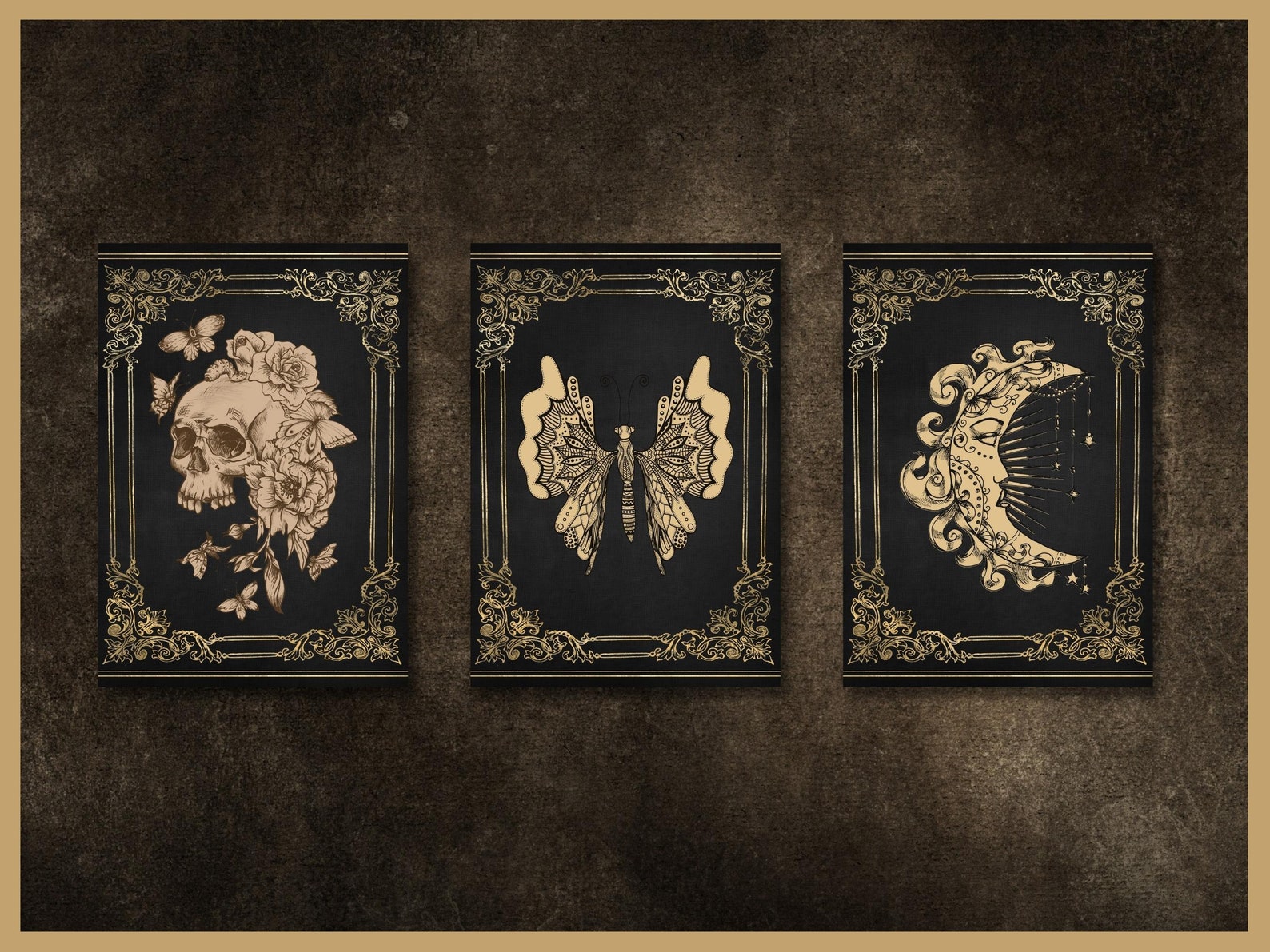 Halloween Occult Artist Trading Cards PRINTABLE Gothic ATC - Etsy