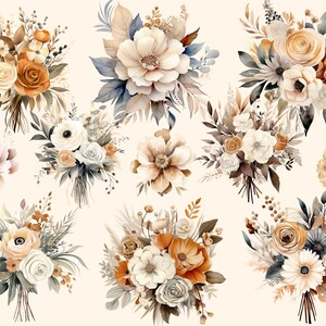 BOHO Flower Bouquets PNG Clipart Bundle Floral Images Flower PNG ...