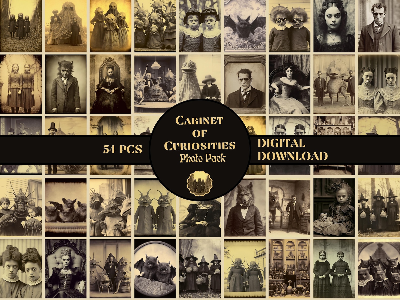 Cabinet of Curiosities Spooky Ephemera PRINTABLE Vintage Oddities ...