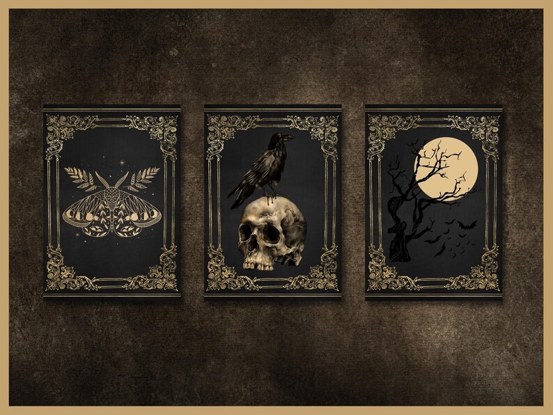 Halloween Occult Artist Trading Cards PRINTABLE Gothic ATC - Etsy