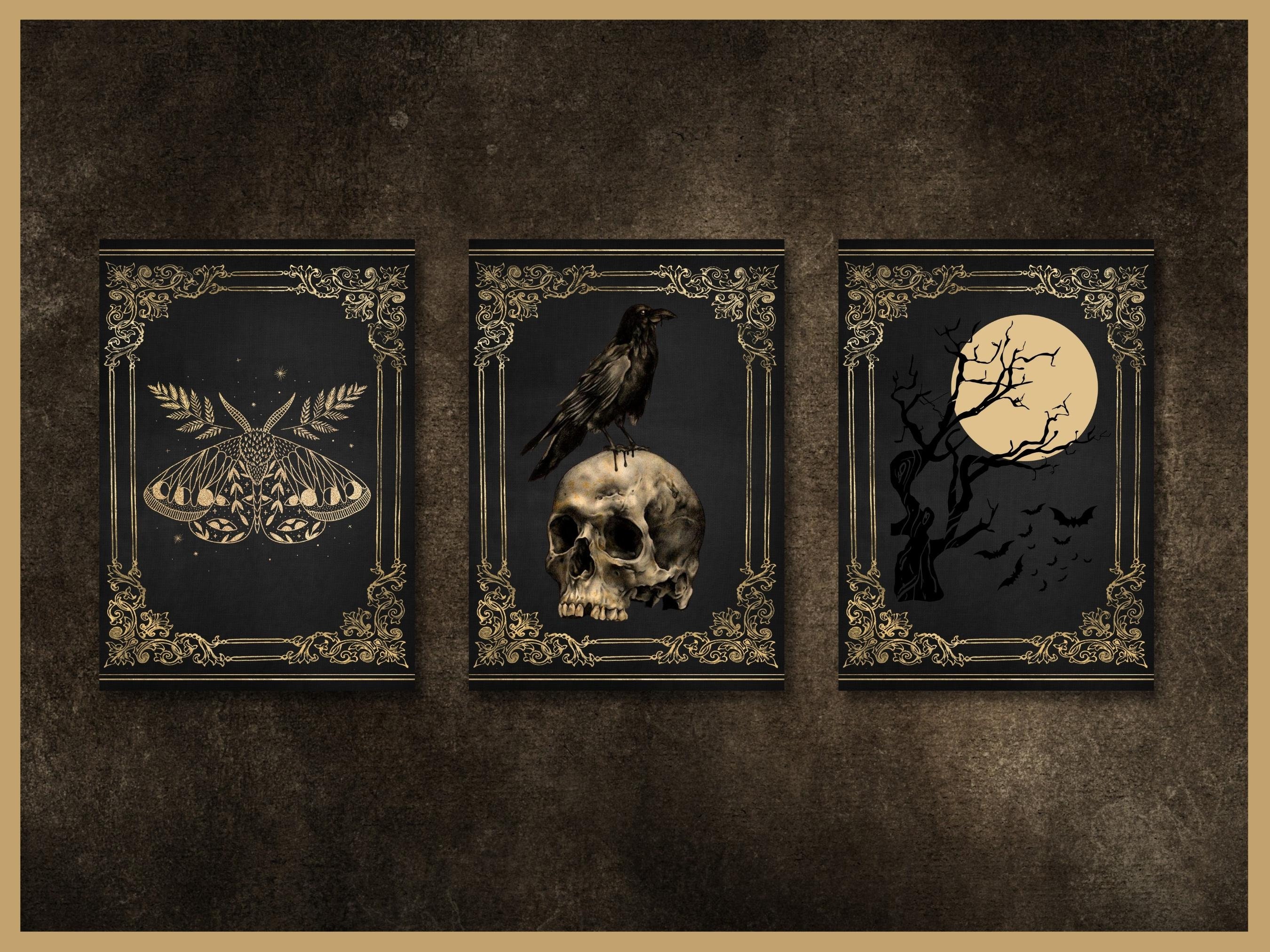Halloween Occult Artist Trading Cards PRINTABLE Gothic ATC Cards Witch ...