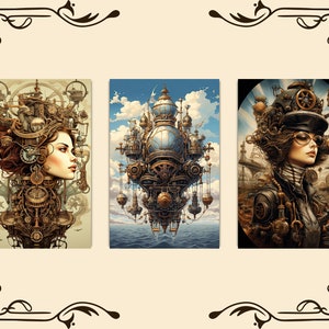 STEAMPUNK Collage Sheets DIGITAL Steampunk Ephemera Pack Steampunk Junk ...
