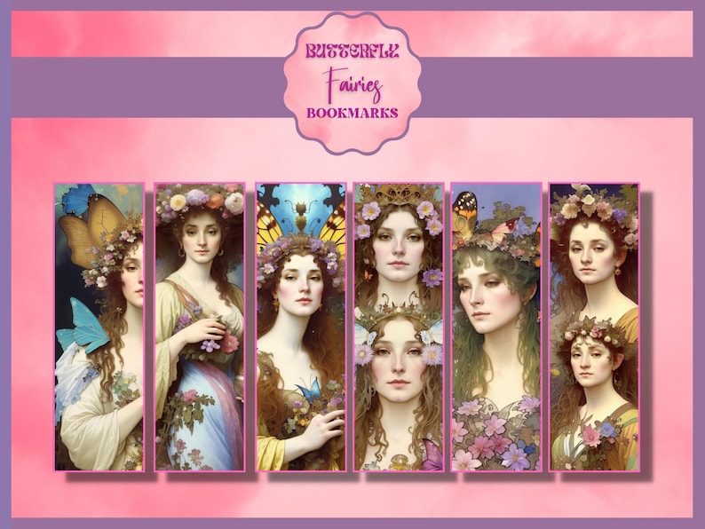 6 Fairy Bookmarks Printable Fairies Bookmark Set DIGITAL - Etsy