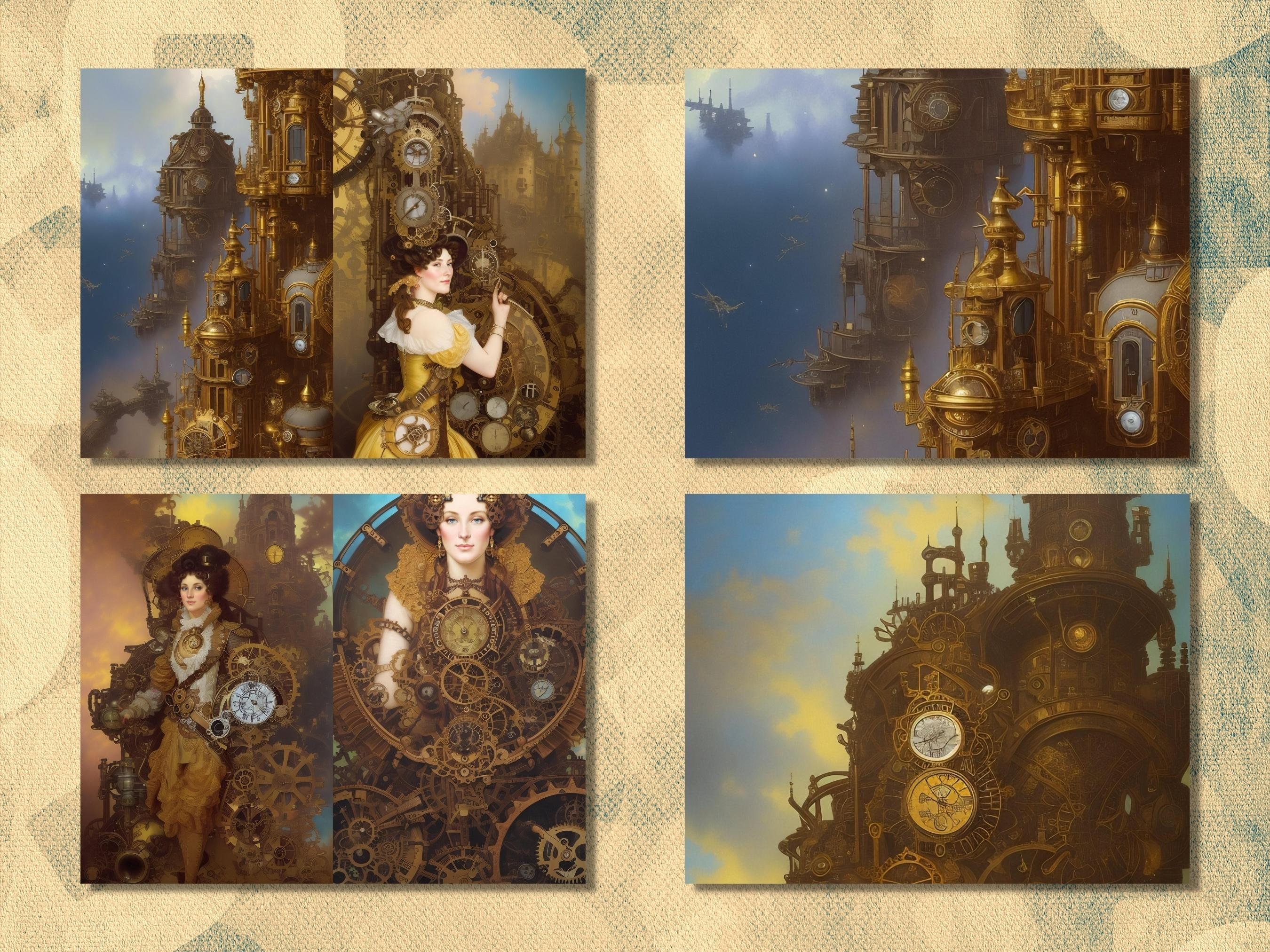 Steampunk Ladies Junk Journal Kit PRINTABLE Steampunk - Etsy