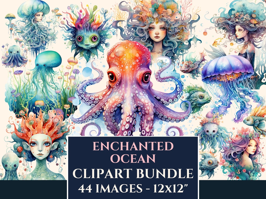 Enchanted Ocean PNG Clipart Bundle Fantasy Images Seaworld PNG ...