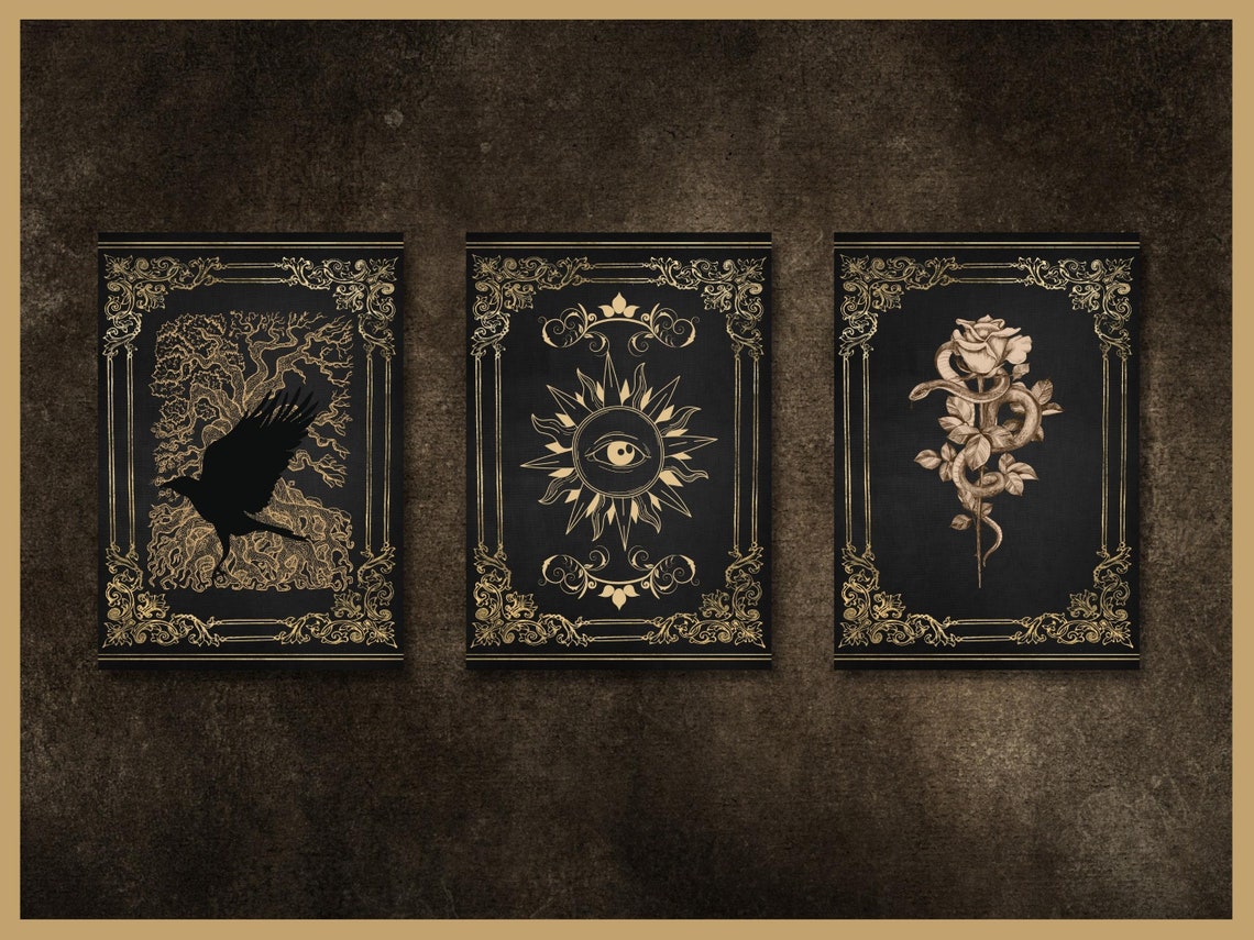 Halloween Occult Artist Trading Cards PRINTABLE Gothic ATC - Etsy