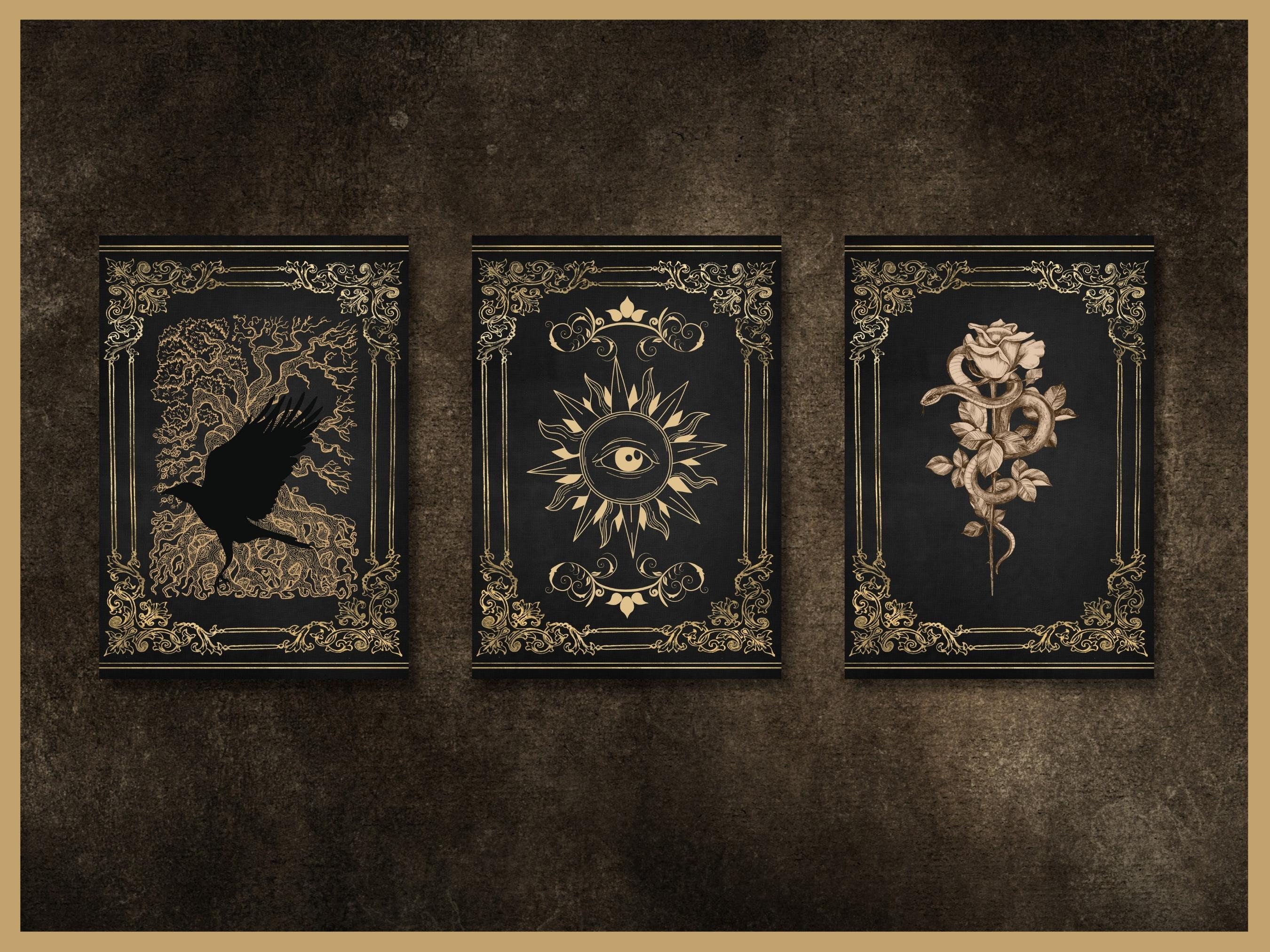 Halloween Occult Artist Trading Cards PRINTABLE Gothic ATC Cards Witch ...