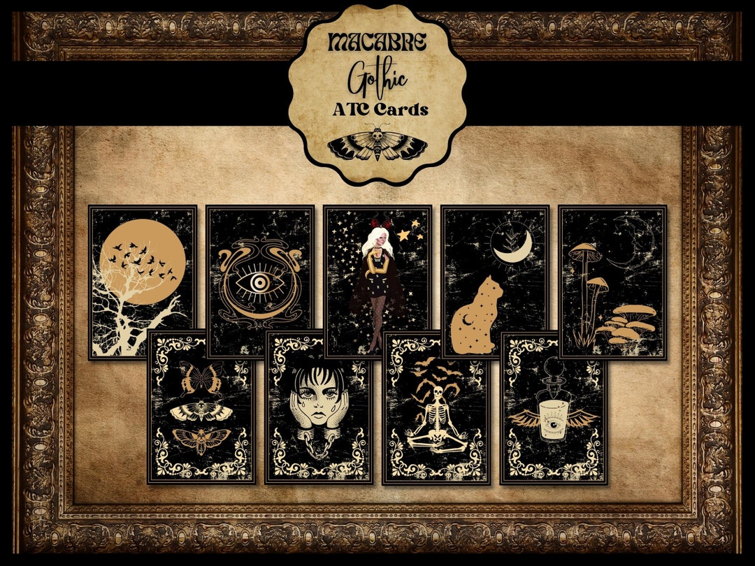 Macabre Gothic ATC Cards Printable Artist Trading Cards Spooky ...