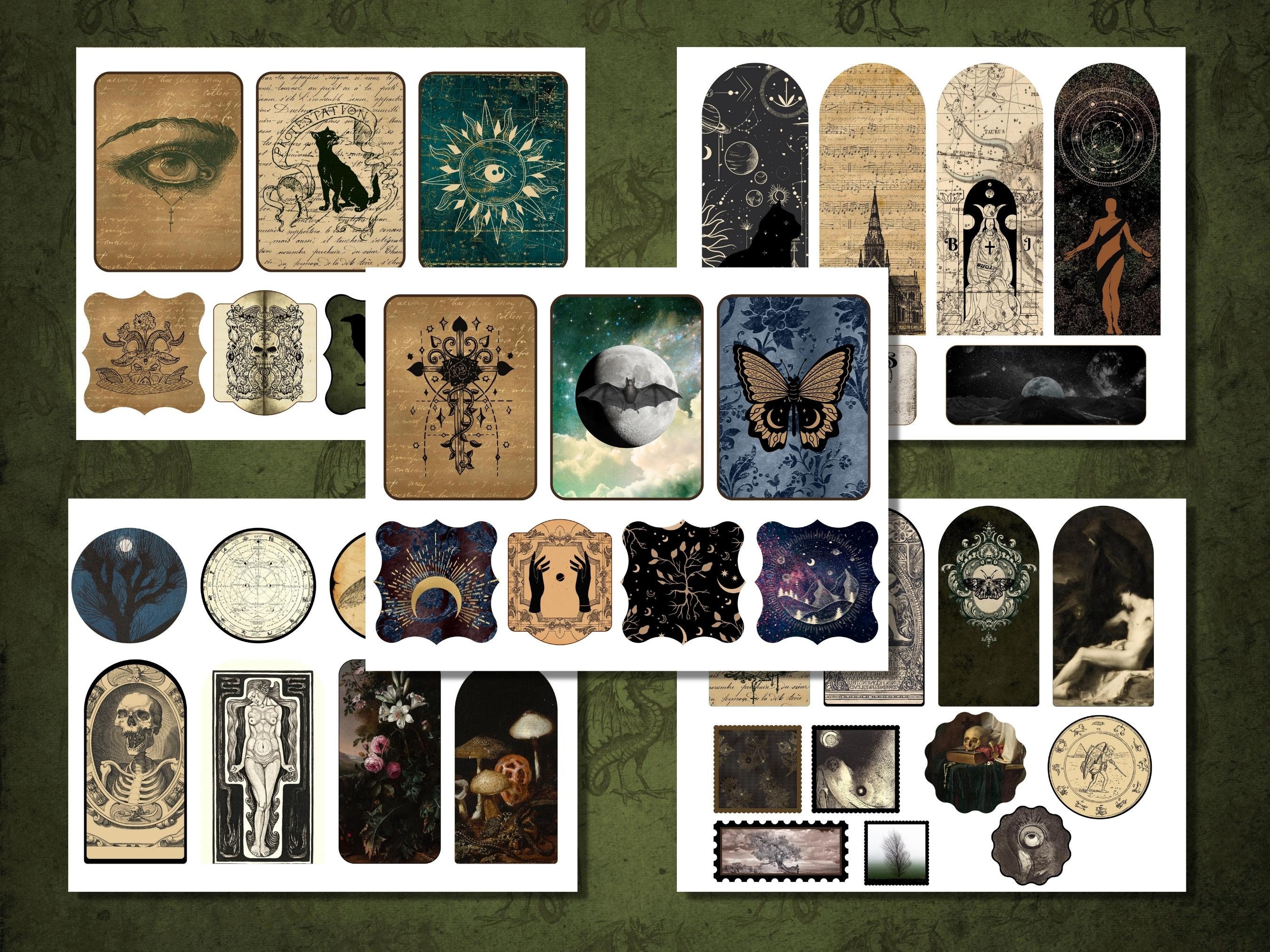 Gothic Junk Journal Kit Printable Witch Halloween Junk - Etsy