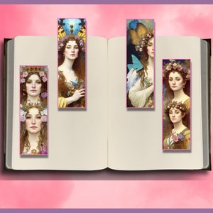 6 Fairy Bookmarks Printable , Fairies Bookmark Set, DIGITAL Bookmark ...