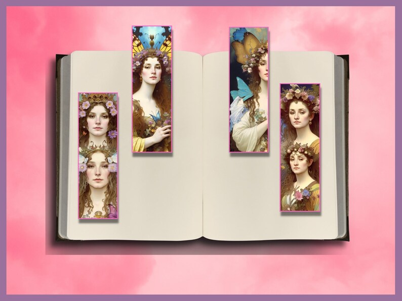 6 Fairy Bookmarks Printable Fairies Bookmark Set DIGITAL - Etsy