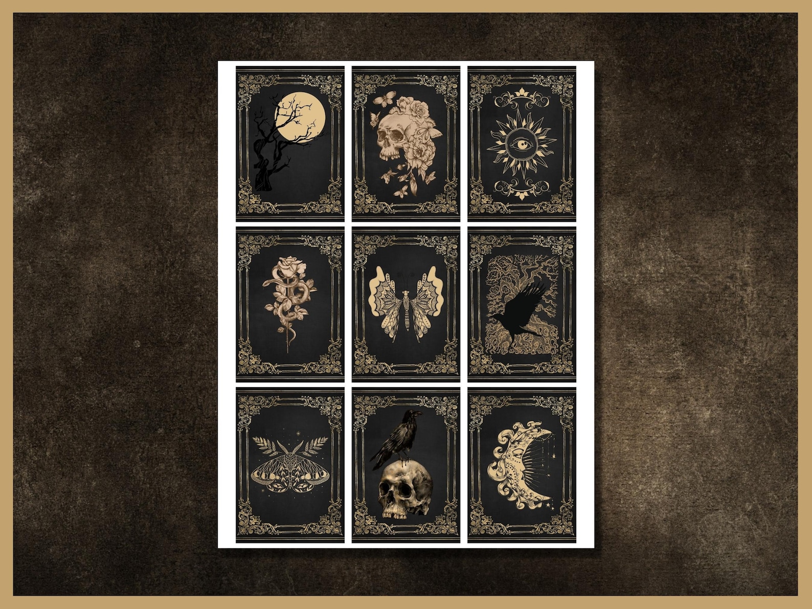 Halloween Occult Artist Trading Cards PRINTABLE Gothic ATC - Etsy