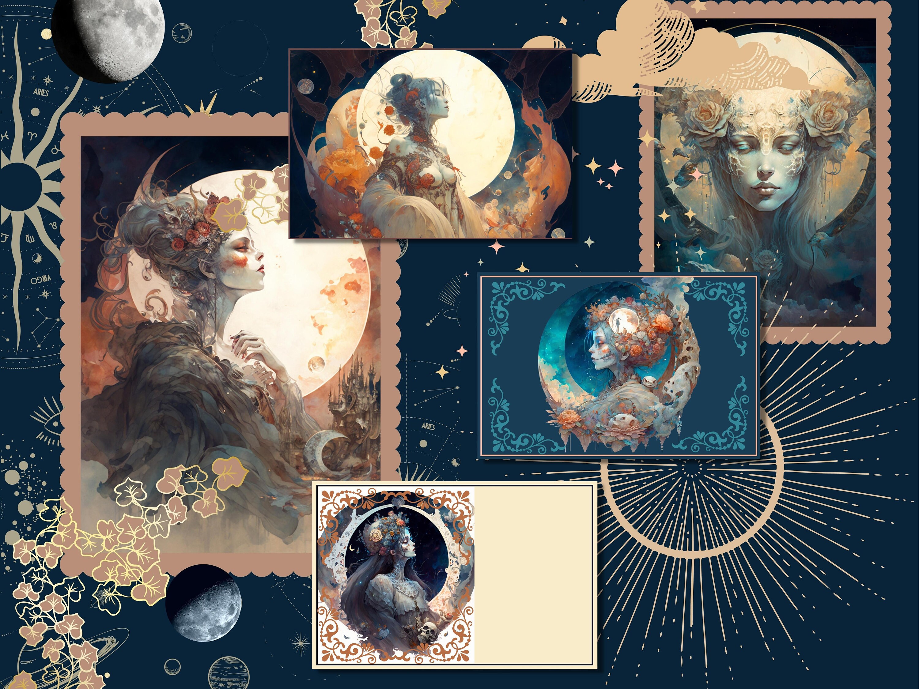 Celestial Deities Junk Journal Kit Fantasy Ephemera Pack - Etsy