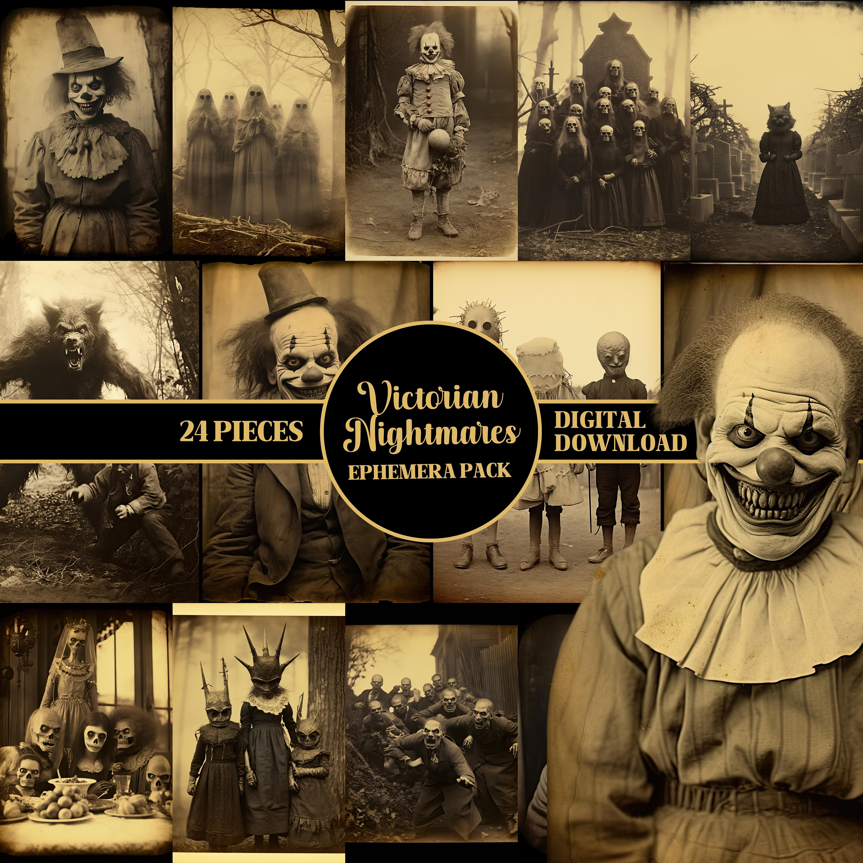Victorian Nightmares Spooky Junk Journal Kit PRINTABLE Vintage Oddities ...