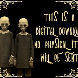 Victorian Creepy Twins Spooky Ephemera Pack PRINTABLE Vintage Oddities ...