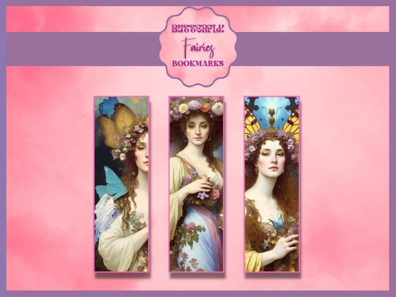 6 Fairy Bookmarks Printable Fairies Bookmark Set DIGITAL - Etsy