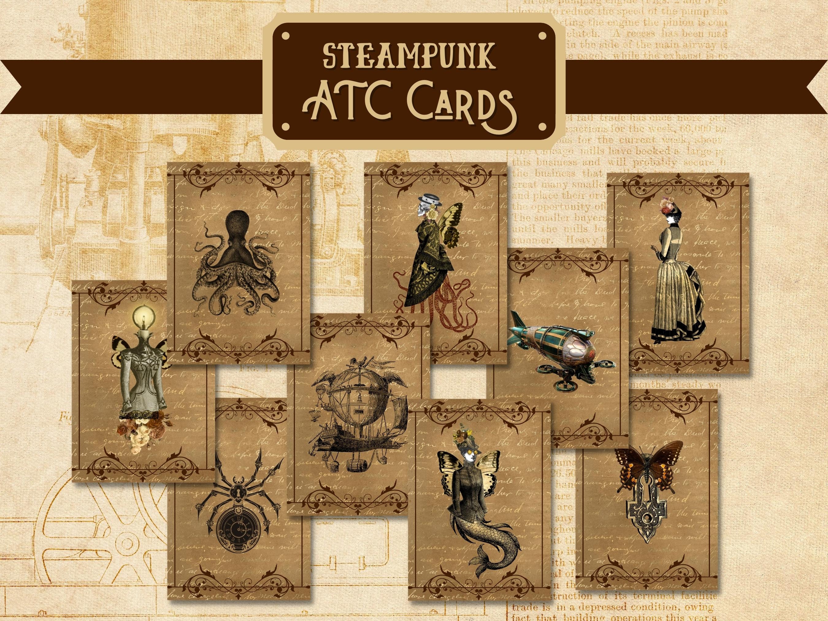 Printable STEAMPUNK Artist Trading Cards 2.5 X 3.5 - Etsy